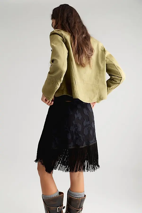 NIGEL PRESTON Micro Mini Fringe Skirt
