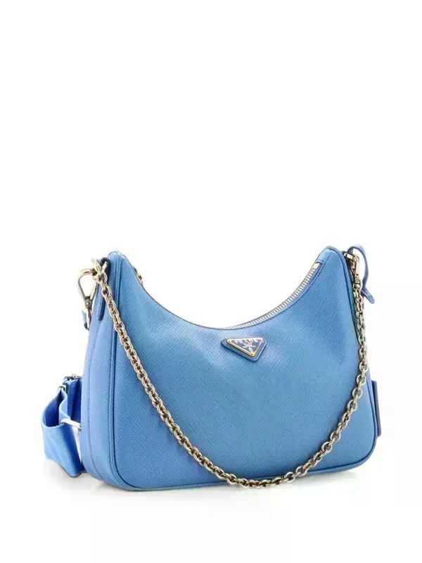 Prada Re-edition 2005 Saffiano Leather Shoulder Bag - Blue