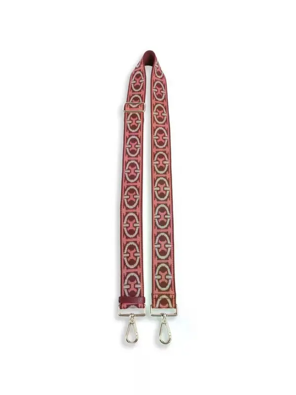 COCCINELLE Monogram Jacquard Shoulder Strap - Red