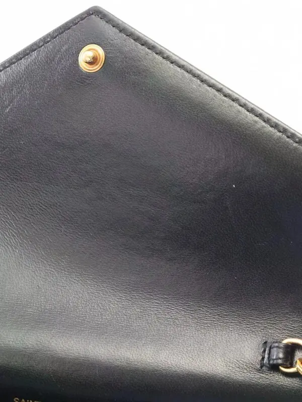 Saint Laurent 2010s Cassandra Envelope Chain Wallet