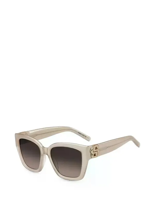 BOSS Acetate Sunglasses With Double B Monogram - Neutrals