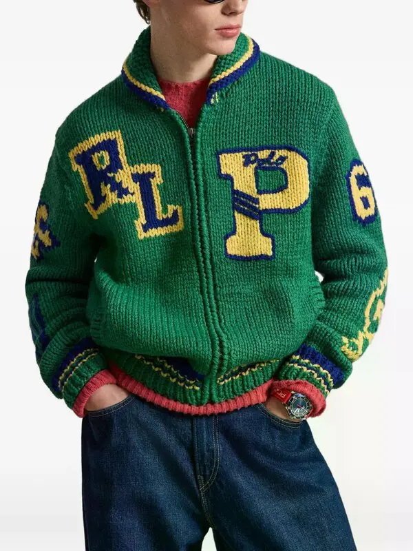 Polo Ralph Lauren Varsity-inspired Wool Full-zip Jumper