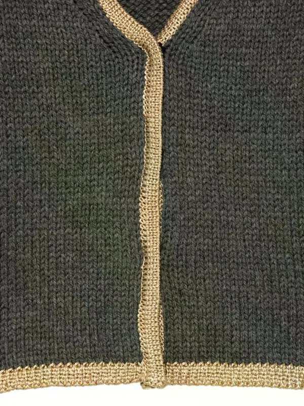 Dolce & Gabbana 2000s Metallic-trim Cropped Cardigan