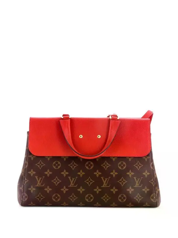 LOUIS VUITTON Monogram Canvas And Leather Satchel - Red