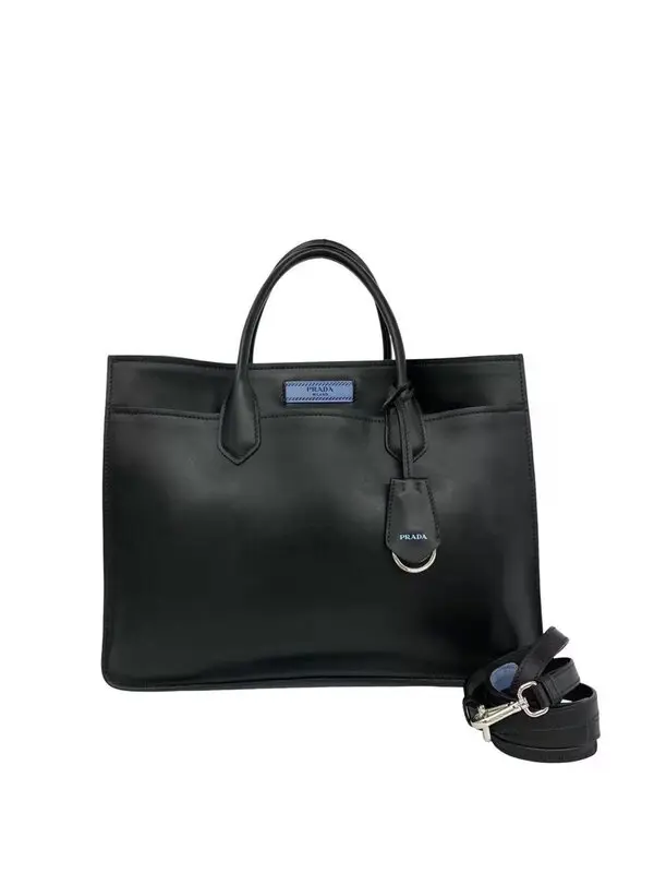 Prada 2010-2026 Etiquette City Calf Shopping Satchel