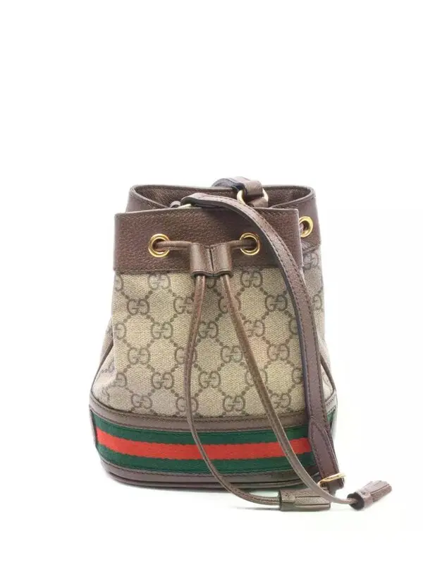 Gucci 2000s Mini Ophidia Gg Supreme Bucket Bag