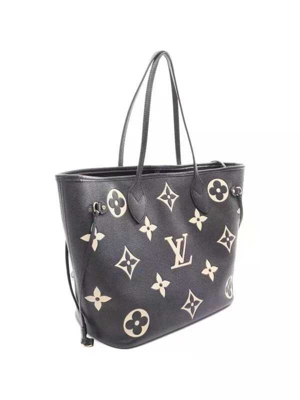LOUIS VUITTON Monogram Empreinte Neverfull Mm Tote Bag - Black