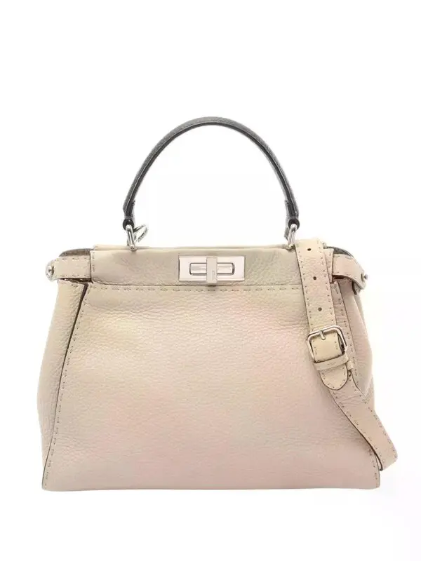 Fendi 2000-2010 Medium Leather Selleria Peekaboo Iconic Satchel