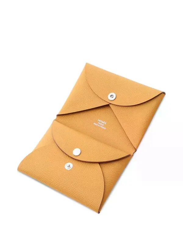 Hermès 2026 Calvi Duo Coin Purse - Brown