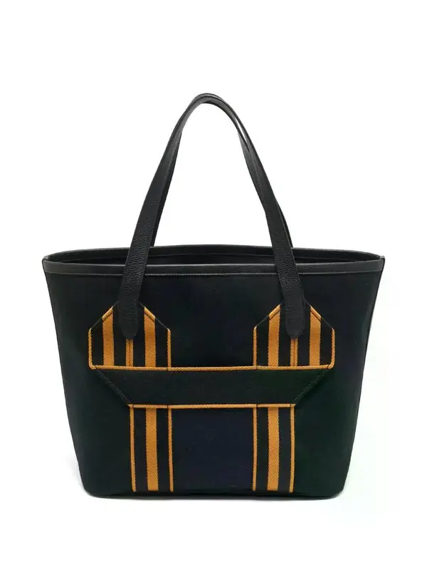 Hermès 2023 Pursangle Striped Tote Bag