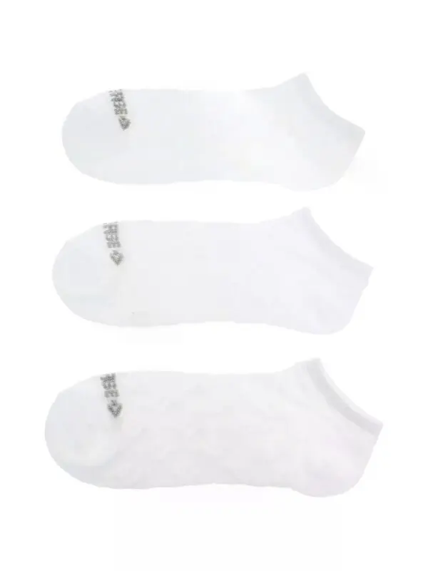 CONVERSE Logo-print No-show Socks - White