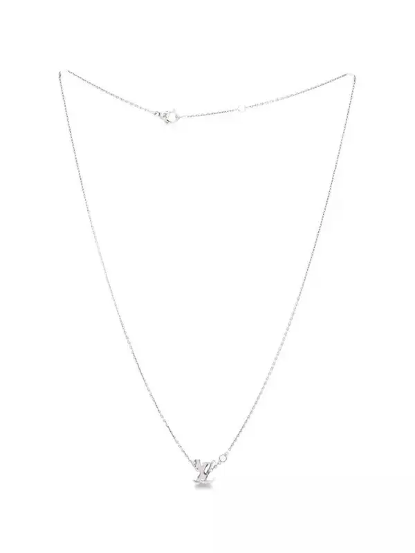 LOUIS VUITTON Idylle Blossom Pendant 18k White Gold With Diamond Necklace - Silver