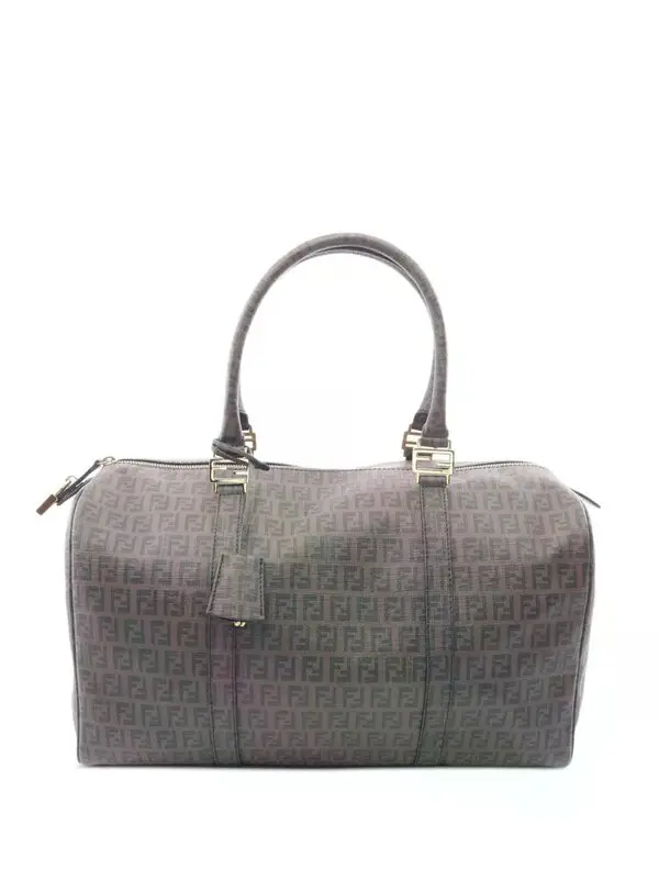 Fendi 2010s Zucchino Boston Bag - Brown