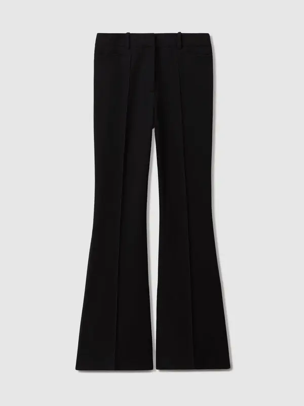 REISS Gabi Flared Suit Trousers - Black