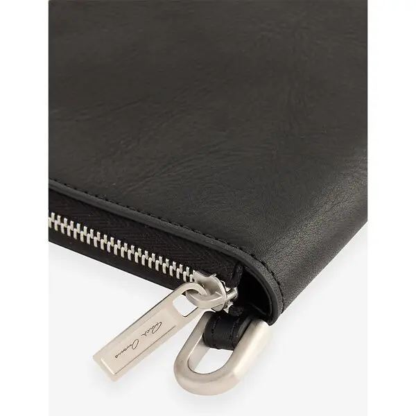 Rick Owens Logo-embossed Leather Neck Wallet