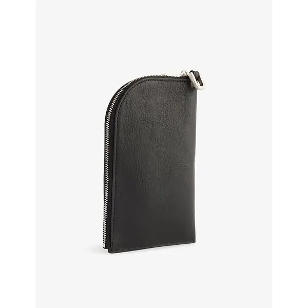 Rick Owens Logo-embossed Leather Neck Wallet