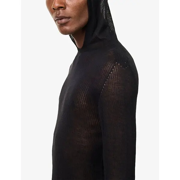Rick Owens Maglia Hooded Cashmere Jumper