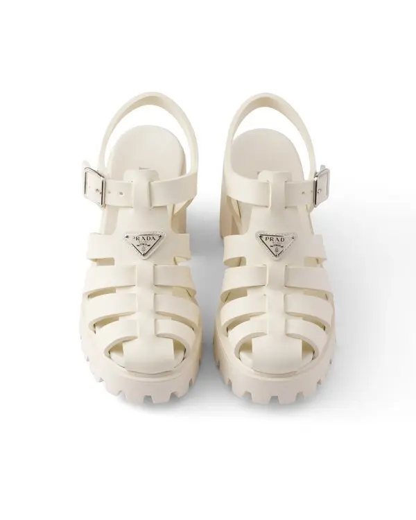 Prada Rubber Platform Sandals