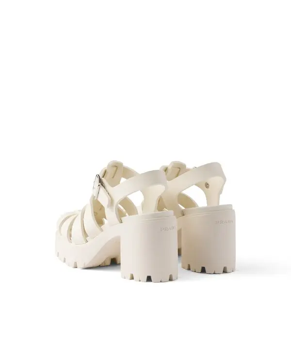 Prada Rubber Platform Sandals