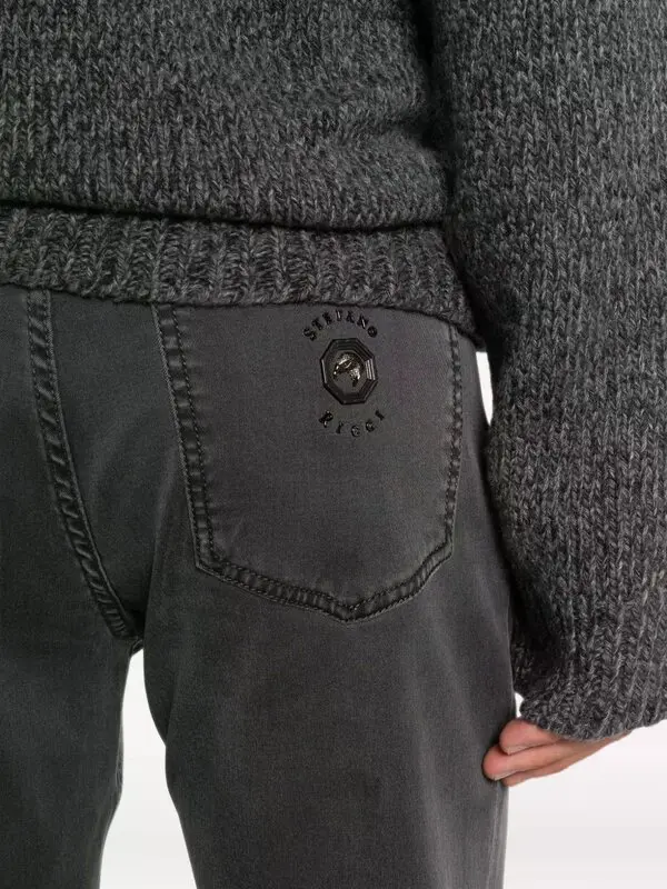 Stefano Ricci Logo Plaque Straight-leg Trousers