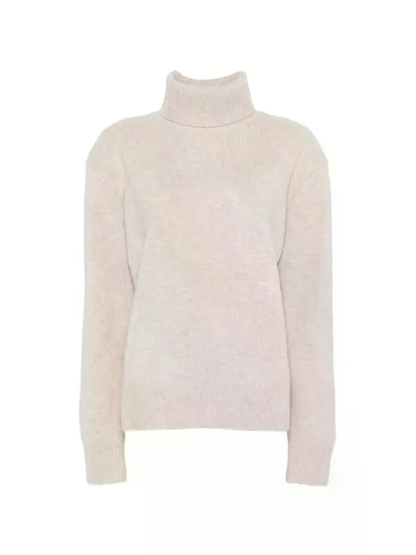 THE FRANKIE SHOP Fine Knit Roll Neck Sweater - Neutrals