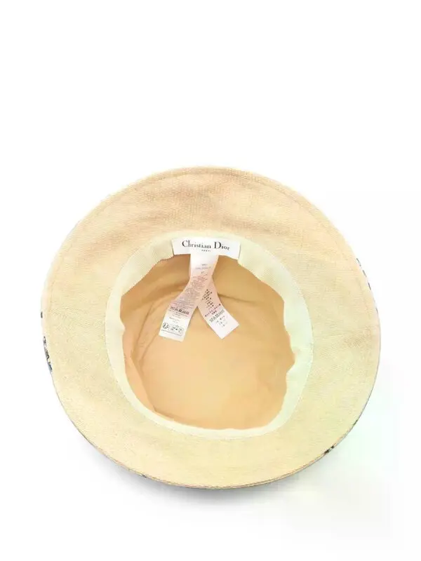 Dior 2010s D-bobby Floral-embroidered Bucket Hat