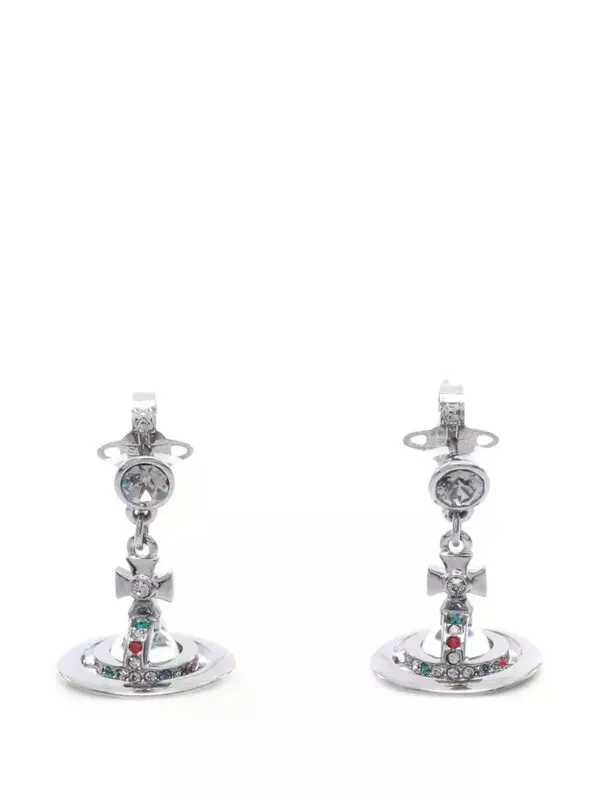 VIVIENNE WESTWOOD Petite Orb Drop Earrings - Silver