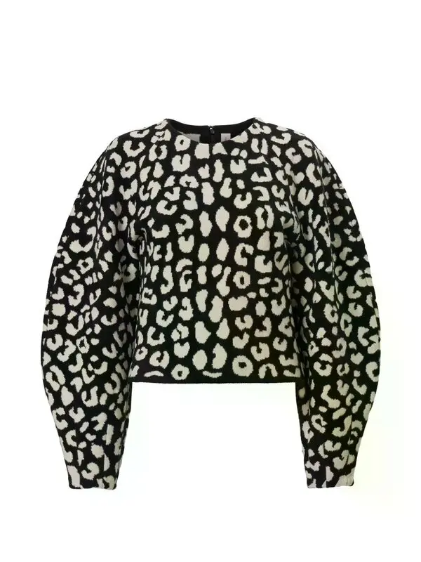 Carolina Herrera Leopard-patterned Sweater - Black