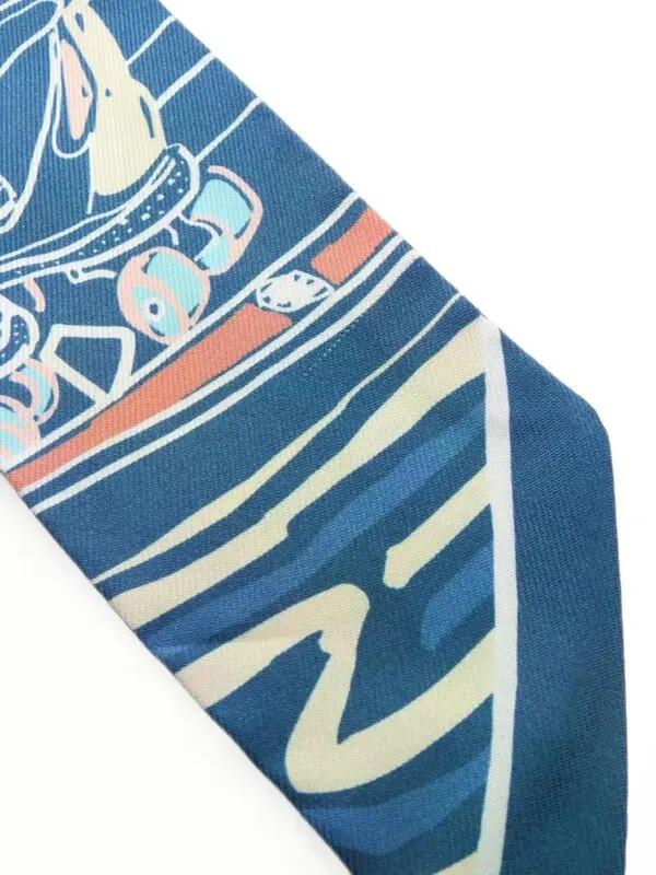 Hermès 2010s Rayures D'ete Twilly Scarf - Blue