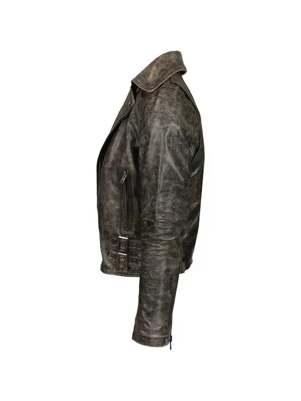 DIESEL® Biker Jacket In Treated Leather