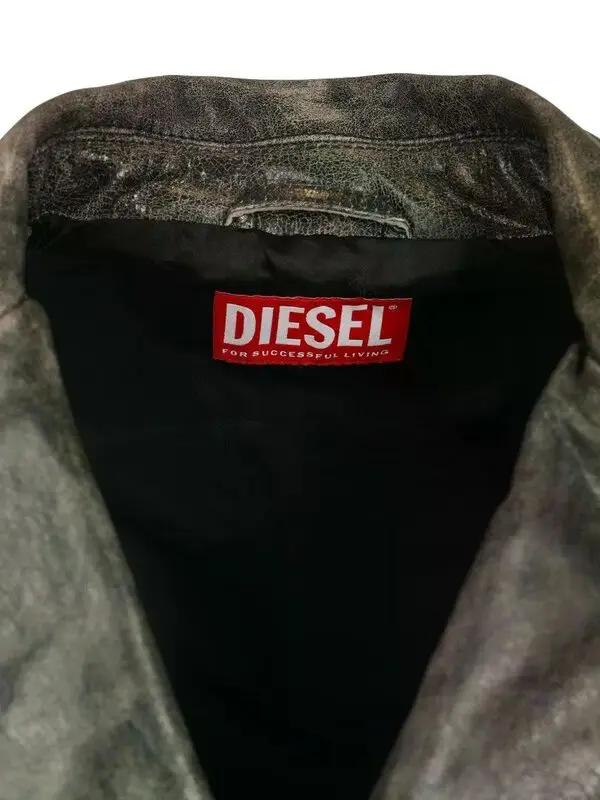 DIESEL® Biker Jacket In Treated Leather