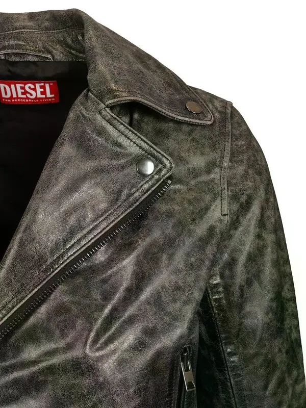 DIESEL® Biker Jacket In Treated Leather