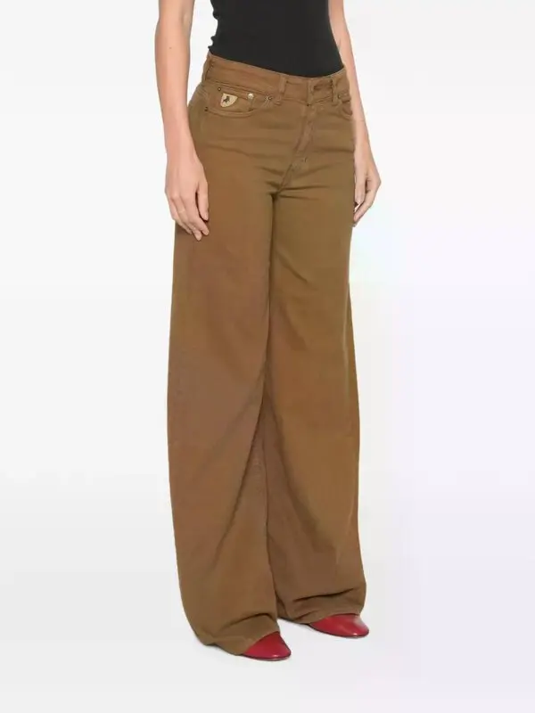 LOIS Logo-patch Wide-leg Jeans