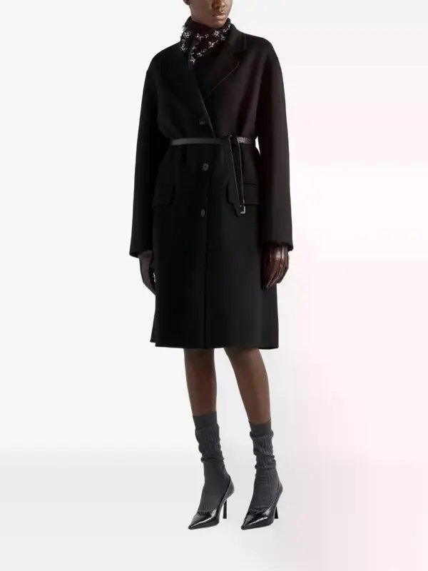 Prada Single-breasted Cashwool Coat