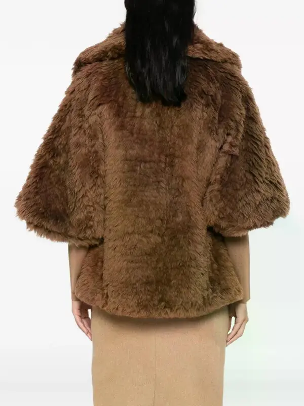 Max Mara Double-breasted Faux-fur Jacket