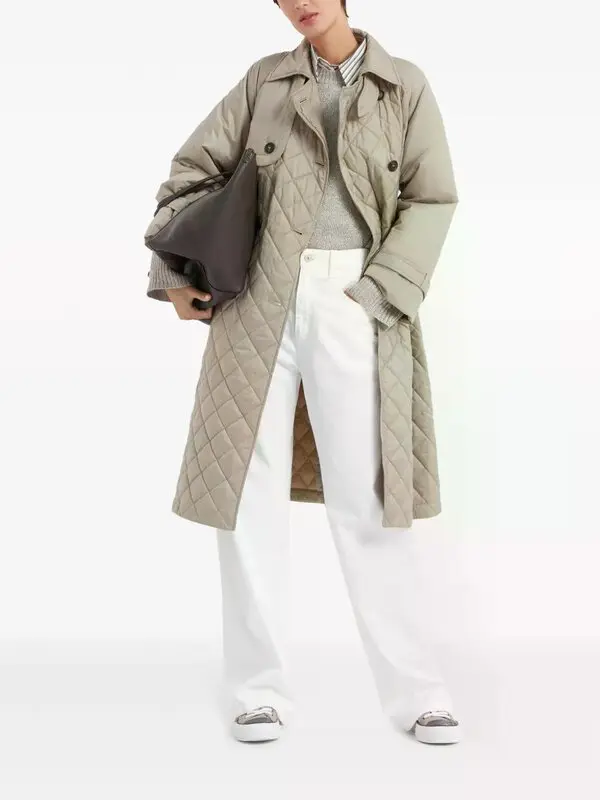 Brunello Cucinelli Quilted Trench Coat
