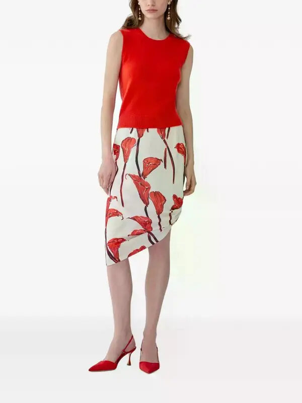 Carolina Herrera Ribbed-trim Knit Tank Top