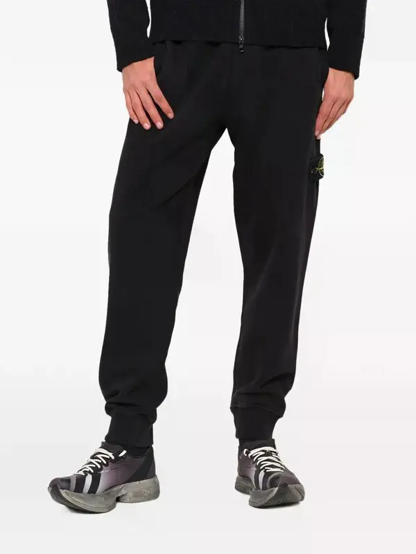 Stone Island 6200012 Brushed Organic Cotton Fleece Joggers - Black