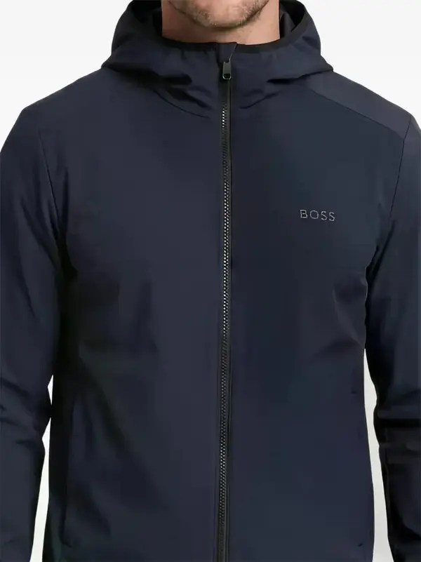 BOSS Commuter Pro Logo-print Hooded Jacket - Blue