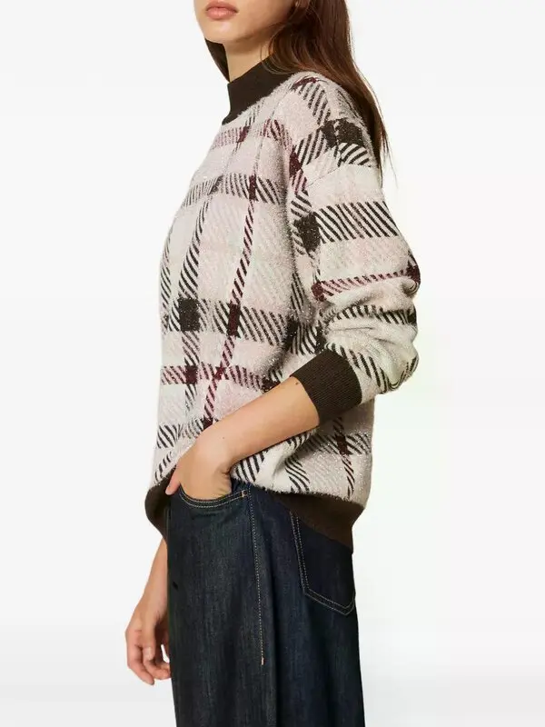 TWINSET Chequered Jacquard Jumper - Neutrals