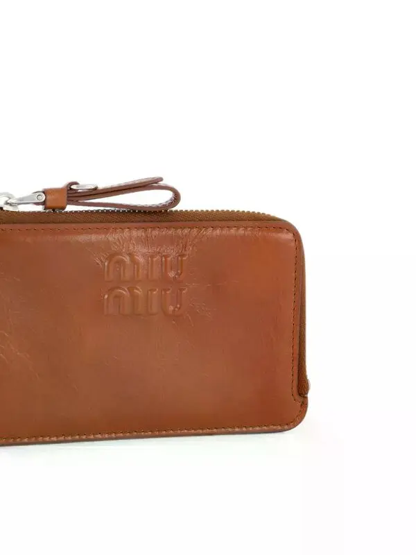 Miu Miu Logo-embossed Leather Clutch Bag