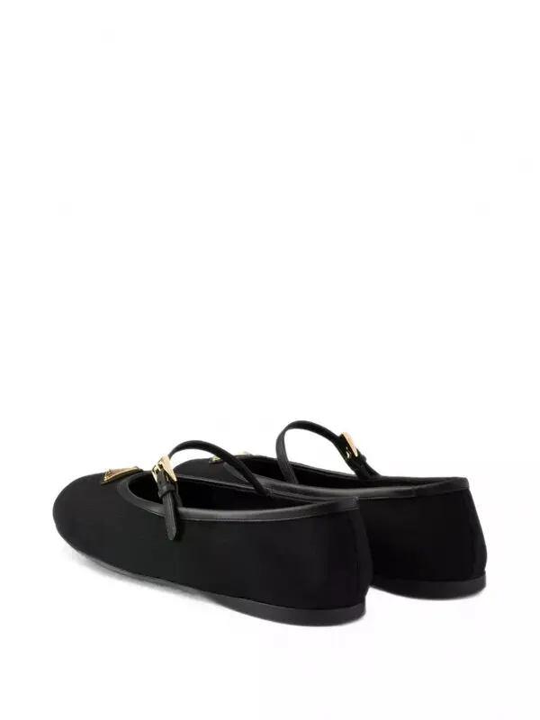 Prada Fabric Ballerinas With Buckled Strap