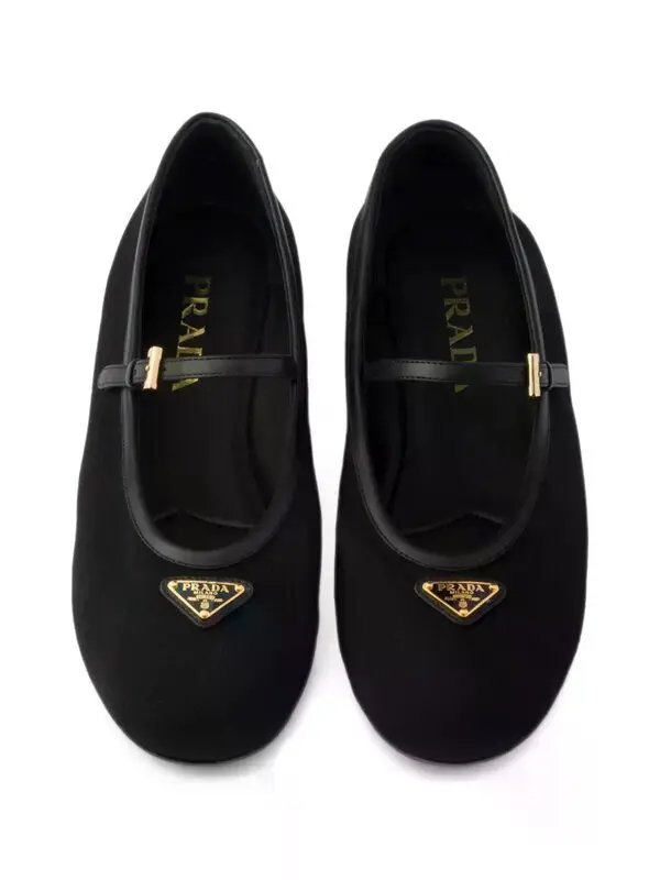 Prada Fabric Ballerinas With Buckled Strap