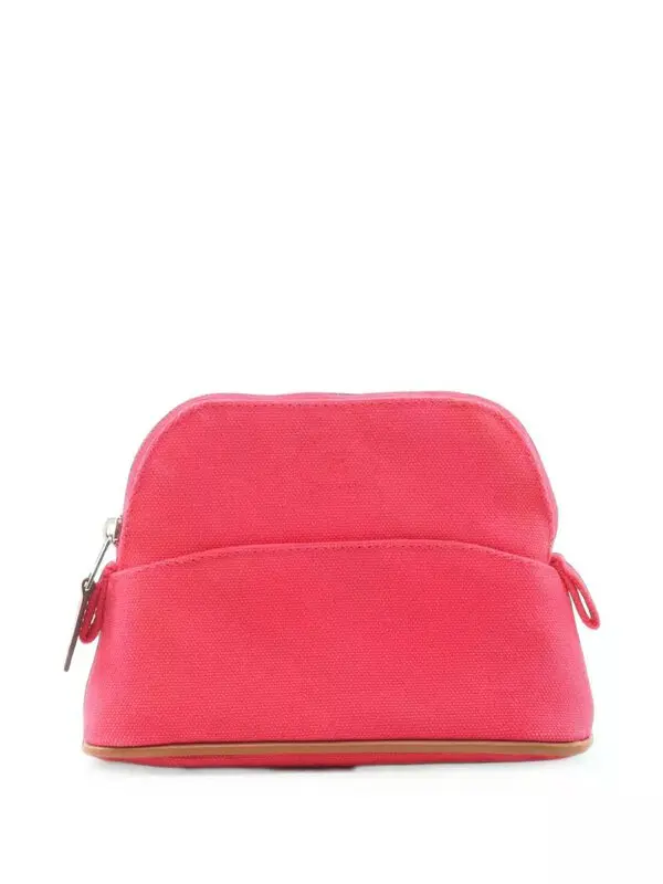 Hermès 2010s 15 Mini Hibiscus Polide Makeup Bag - Pink