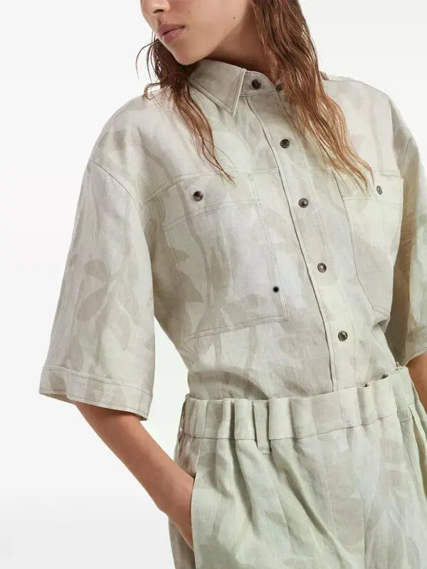 Brunello Cucinelli Linen Bermuda Shorts