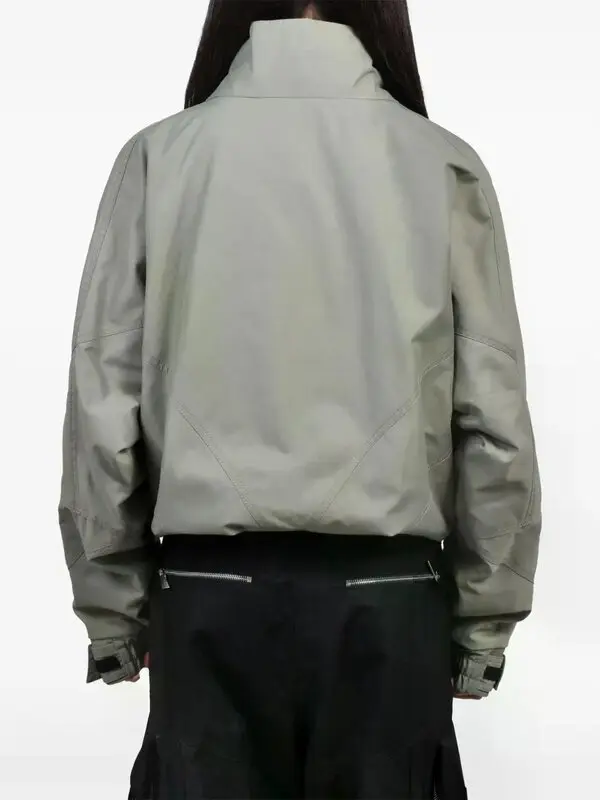 Attico Logo Patch Drawstring Bomber Jacket