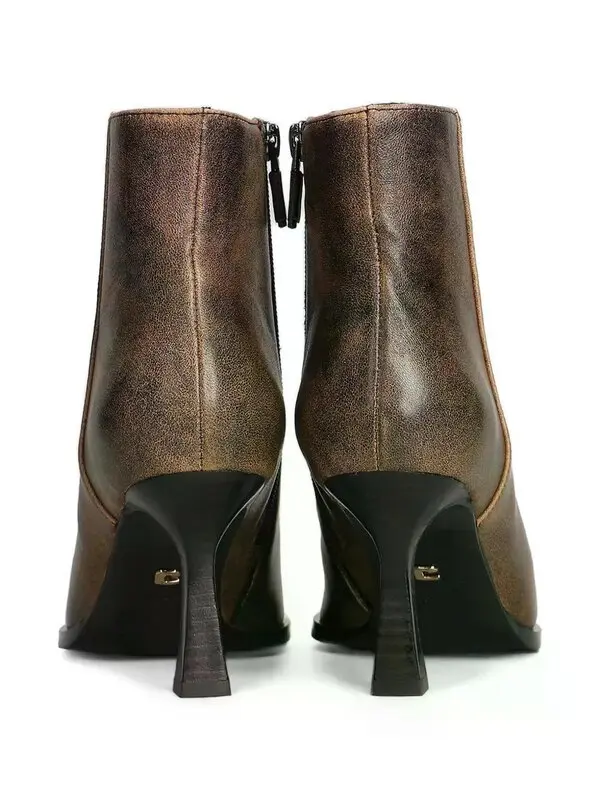 Lola Cruz Pointed Toe Ankle Boots With Sculpted Heel