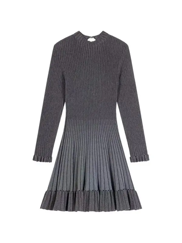 Maje Short Gradient Knit Dress - Grey