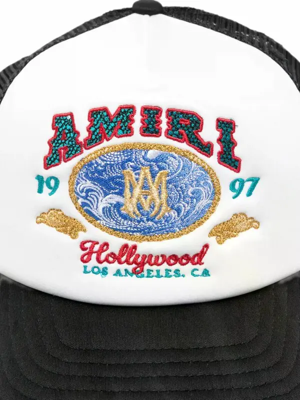 Amiri Wave Embroidered Trucker Cap