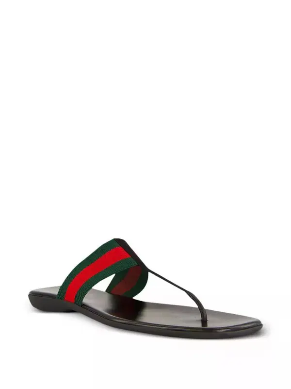 Gucci Web Stripe Thong Sandals